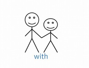 ネイティブが感じている with のイメージ